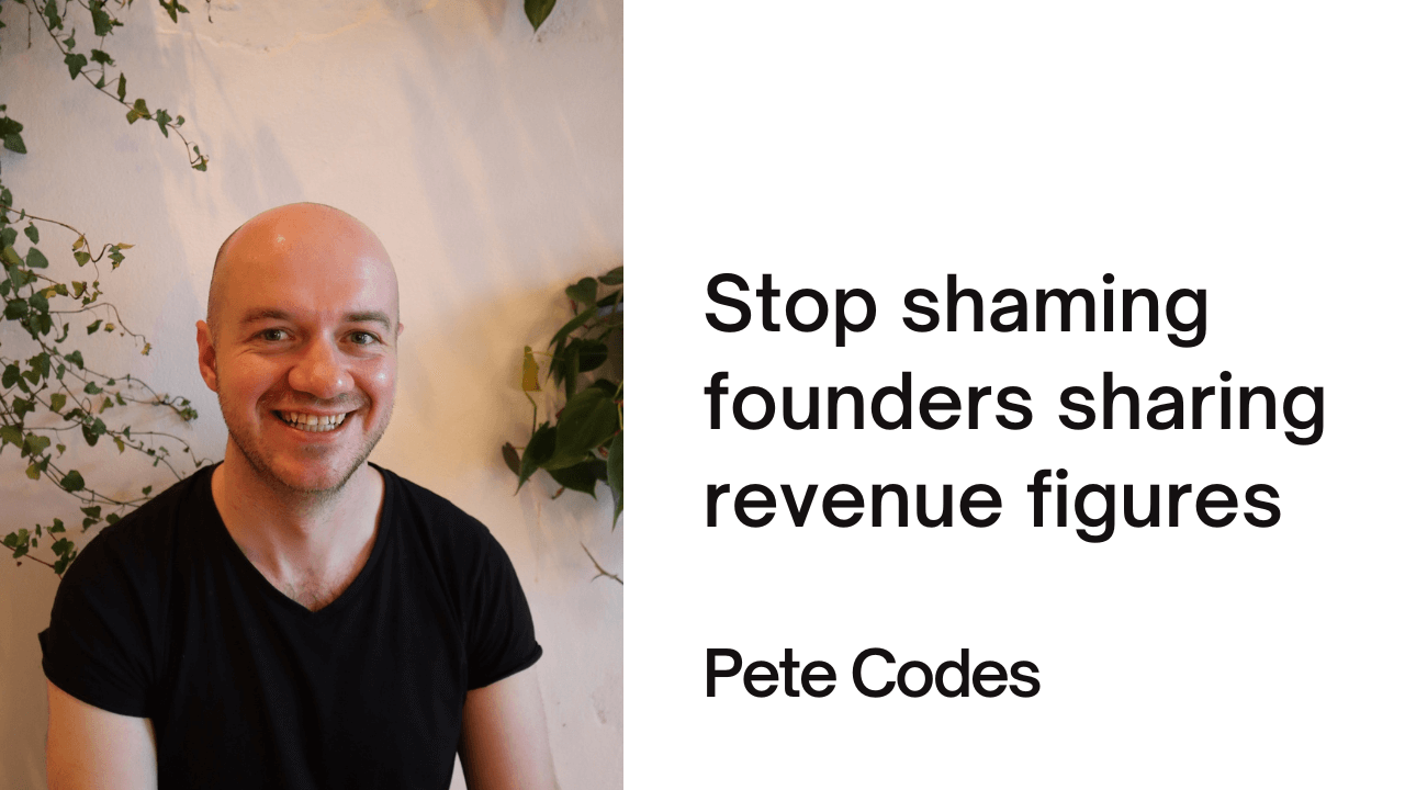Stop shaming founders who share their revenue